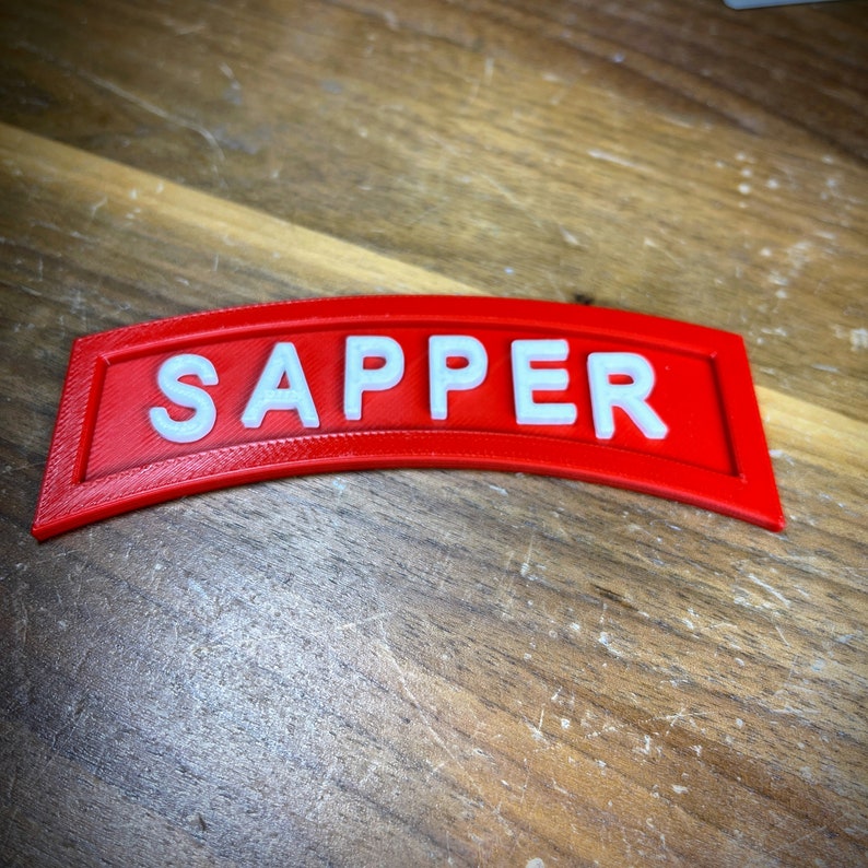 Sapper Tab | 3d-printed Sapper Combat Engineer Tab | Multiple Sizes ...