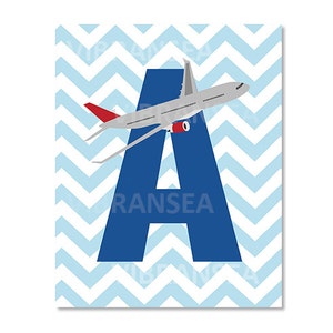 Instant Download Set of 3 Nursery Artwork Airplane, Boat, Car - Etsy