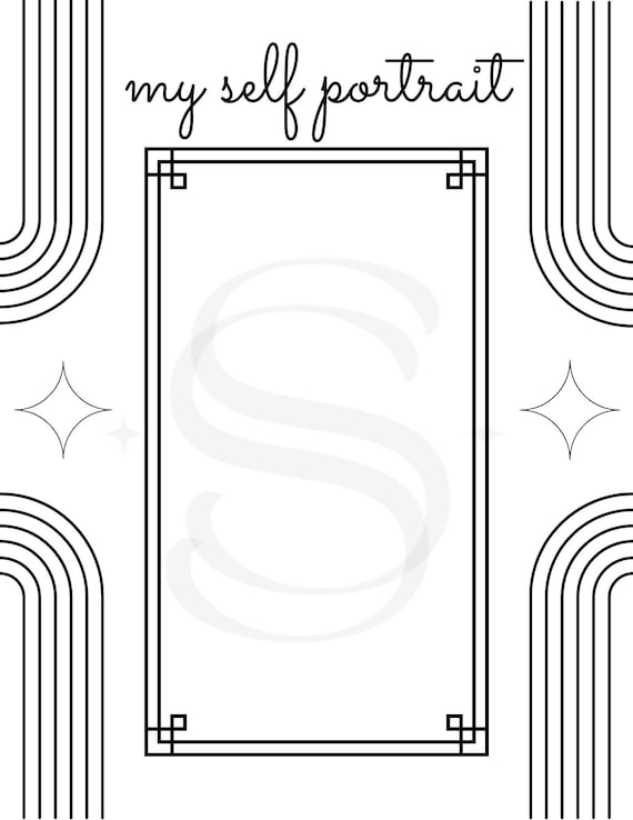 My Self Portrait Coloring Page Preschool School Digital - Etsy