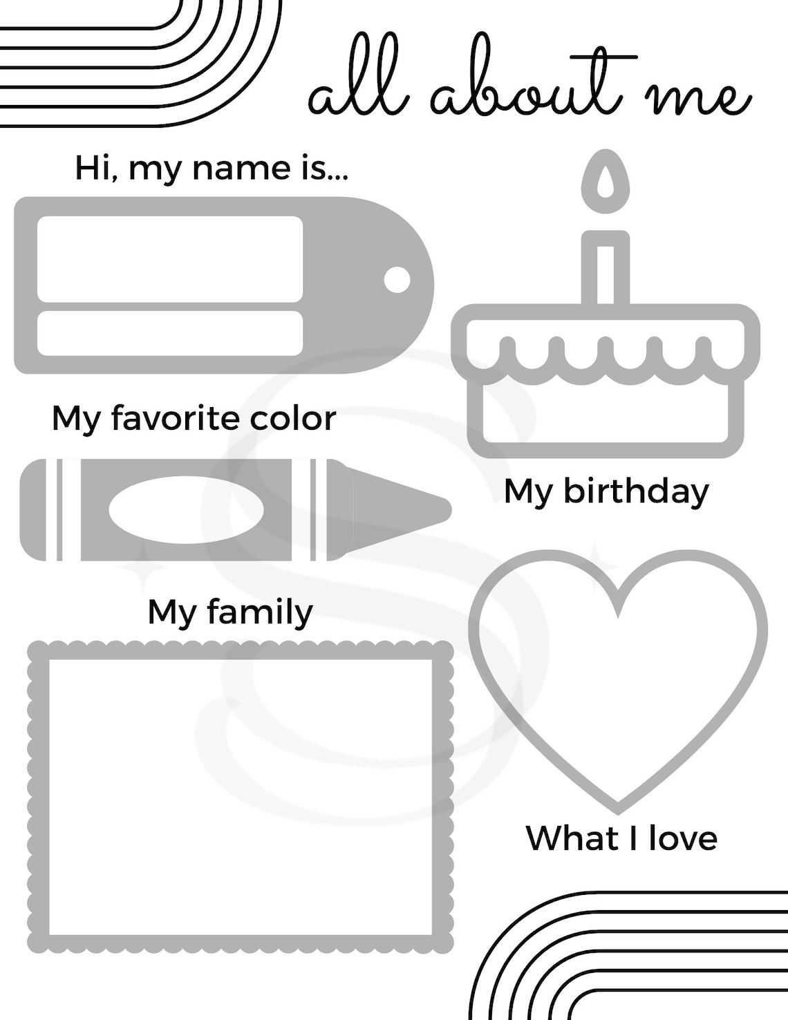 All About Me Preschool Worksheet, Back to School Activity Sheet ...