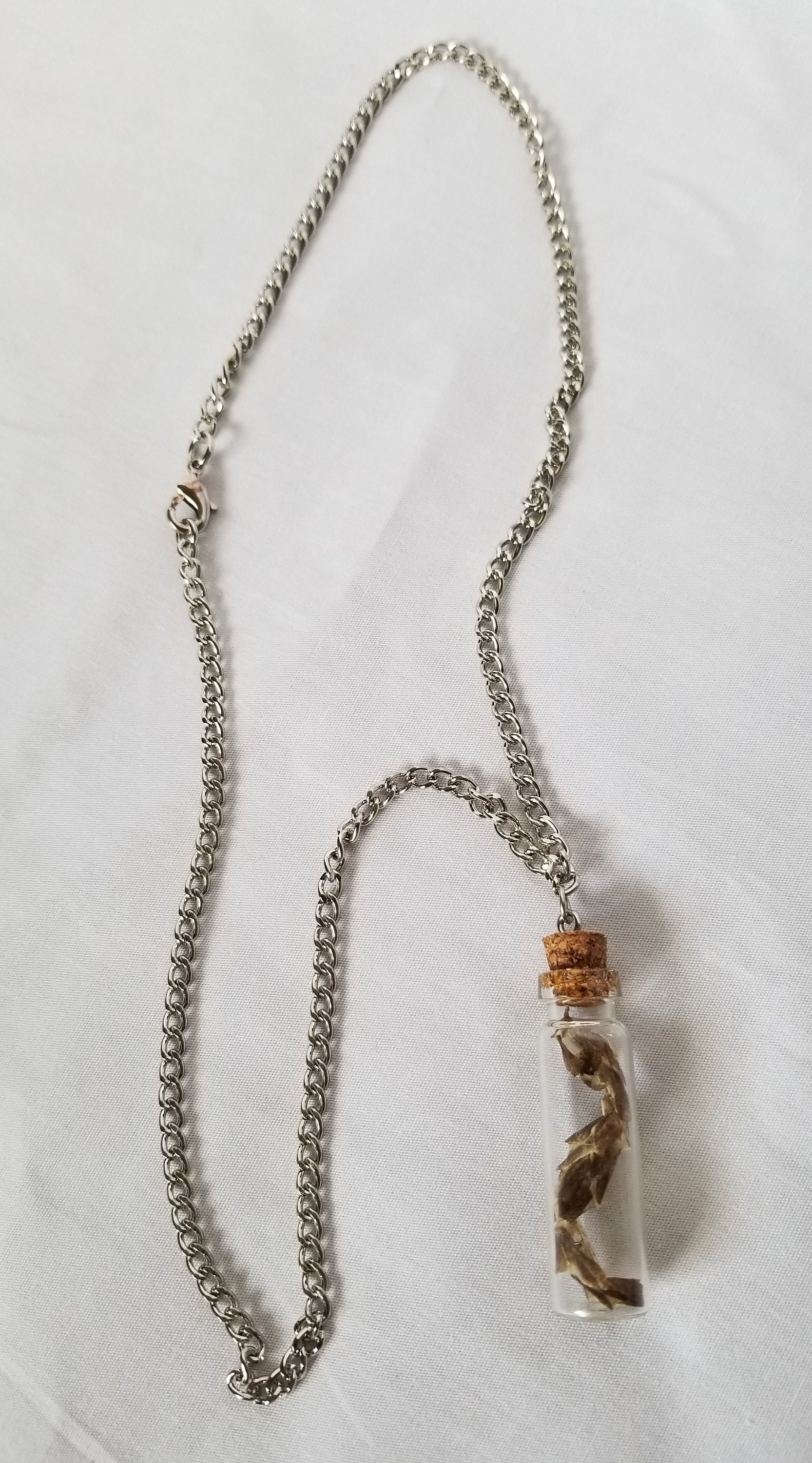 Moorish Viper Shed Glass Bottle Pendant Necklace - Etsy