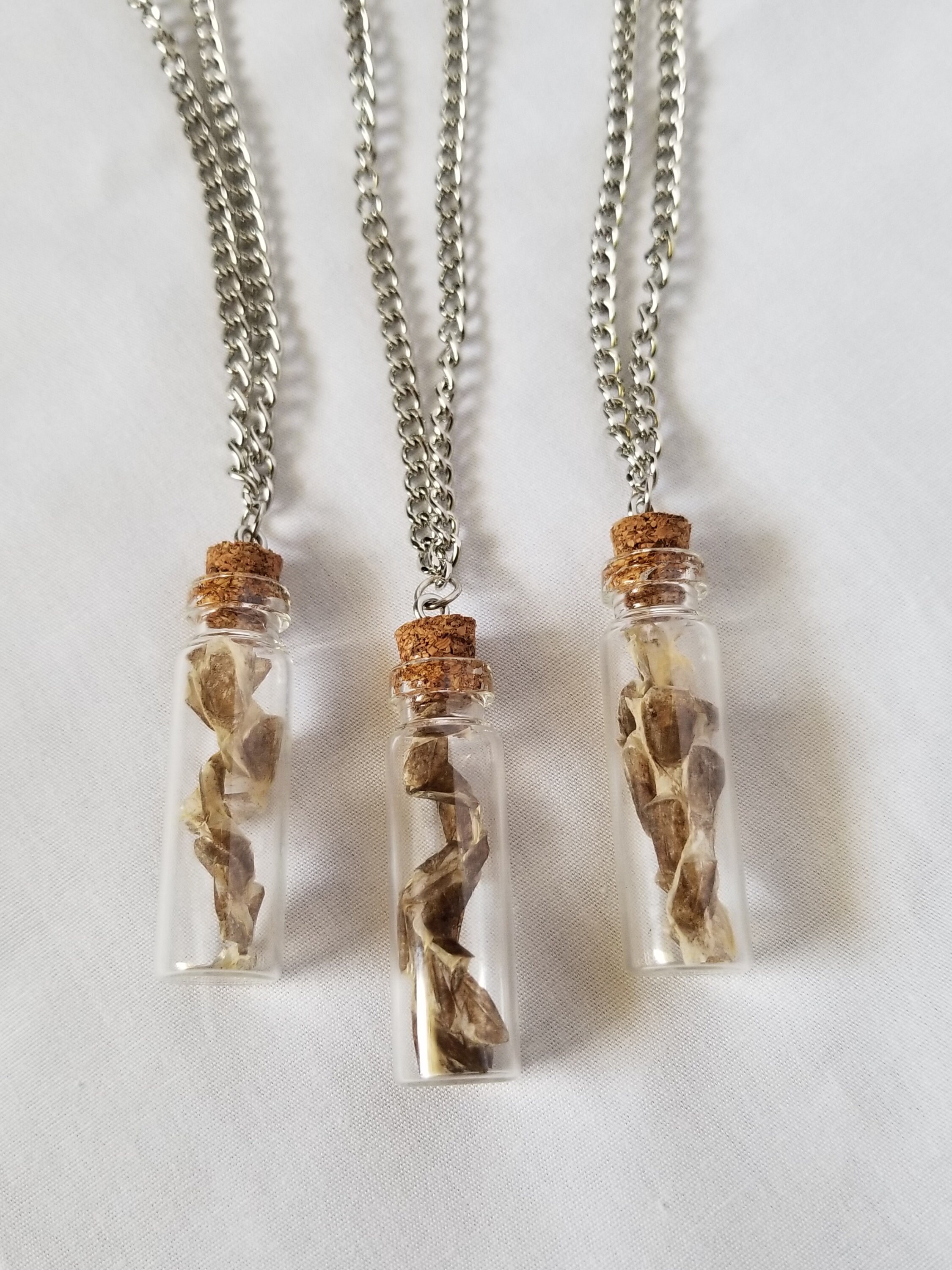 Moorish Viper Shed Glass Bottle Pendant Necklace - Etsy