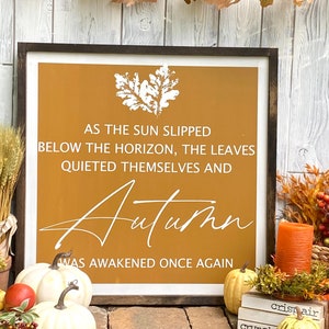 Autumn Sign Fall Decor Fall Farmhouse Sign Autumn Decor - Etsy