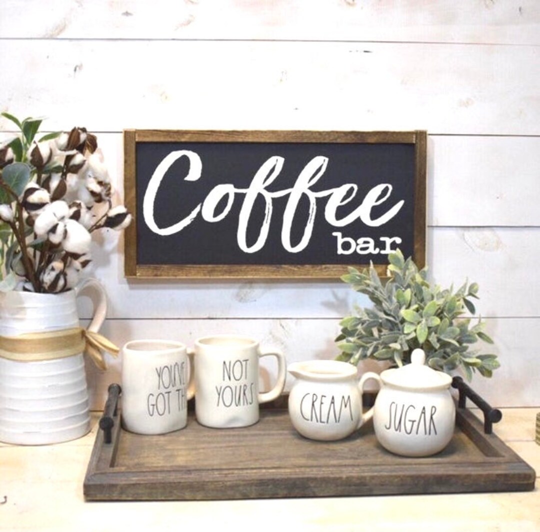 Coffee Bar Sign 18x9 Farmhouse Decor Farmhouse Sign Rustic - Etsy