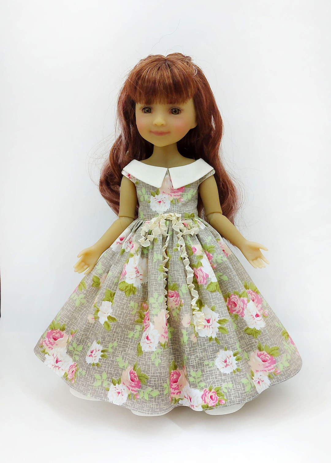 Evening Elegant Dress for Ruby Red Dolls, Hand-sewn From Cotton - Etsy