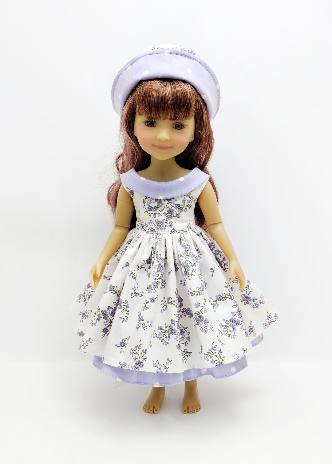 Lavender Dress and Hat in 60s Style for Ruby Red Dolls, Hand-sewn From ...