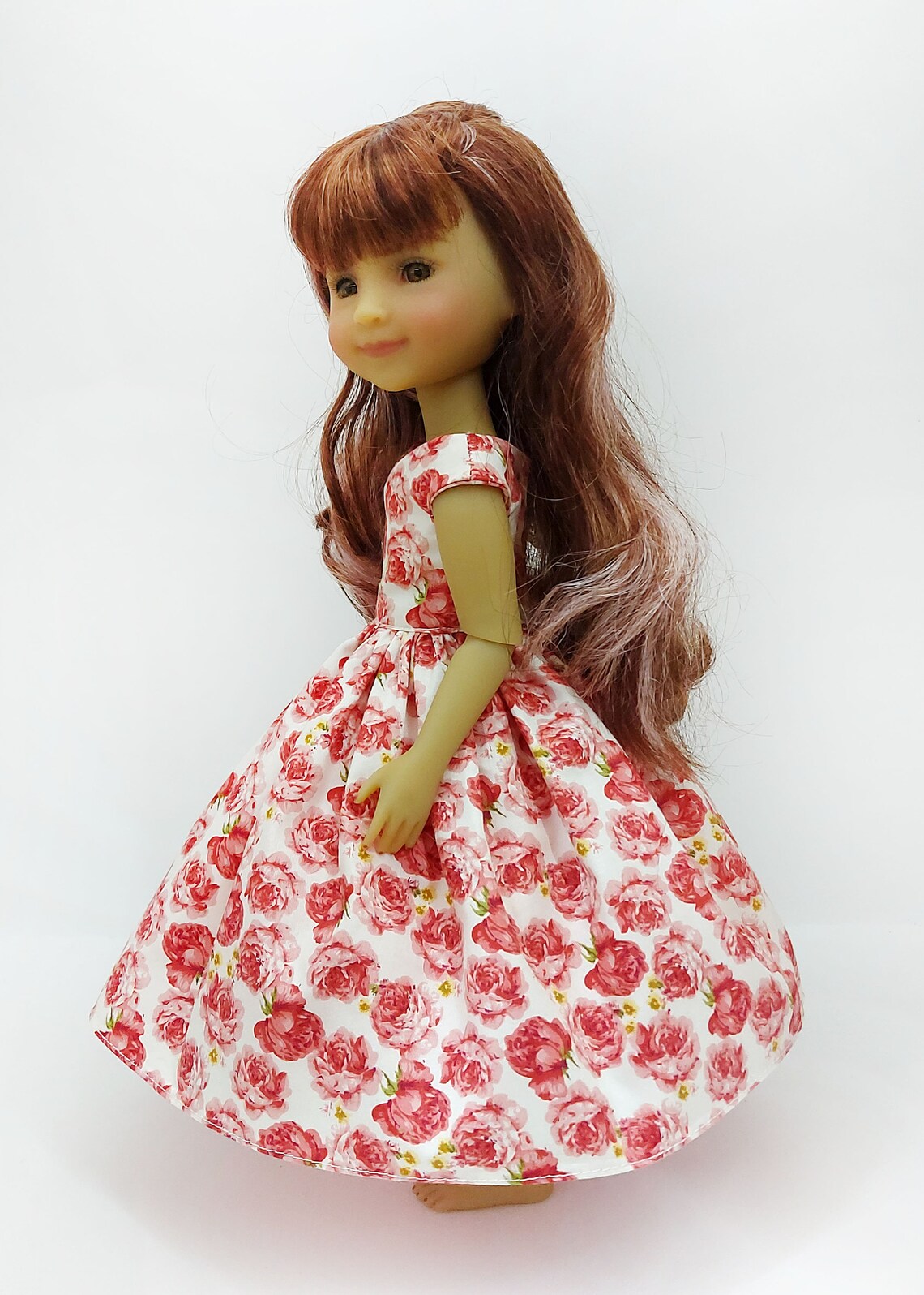 Evening Elegant Dress for Ruby Red Dolls, Hand-sewn From Cotton - Etsy
