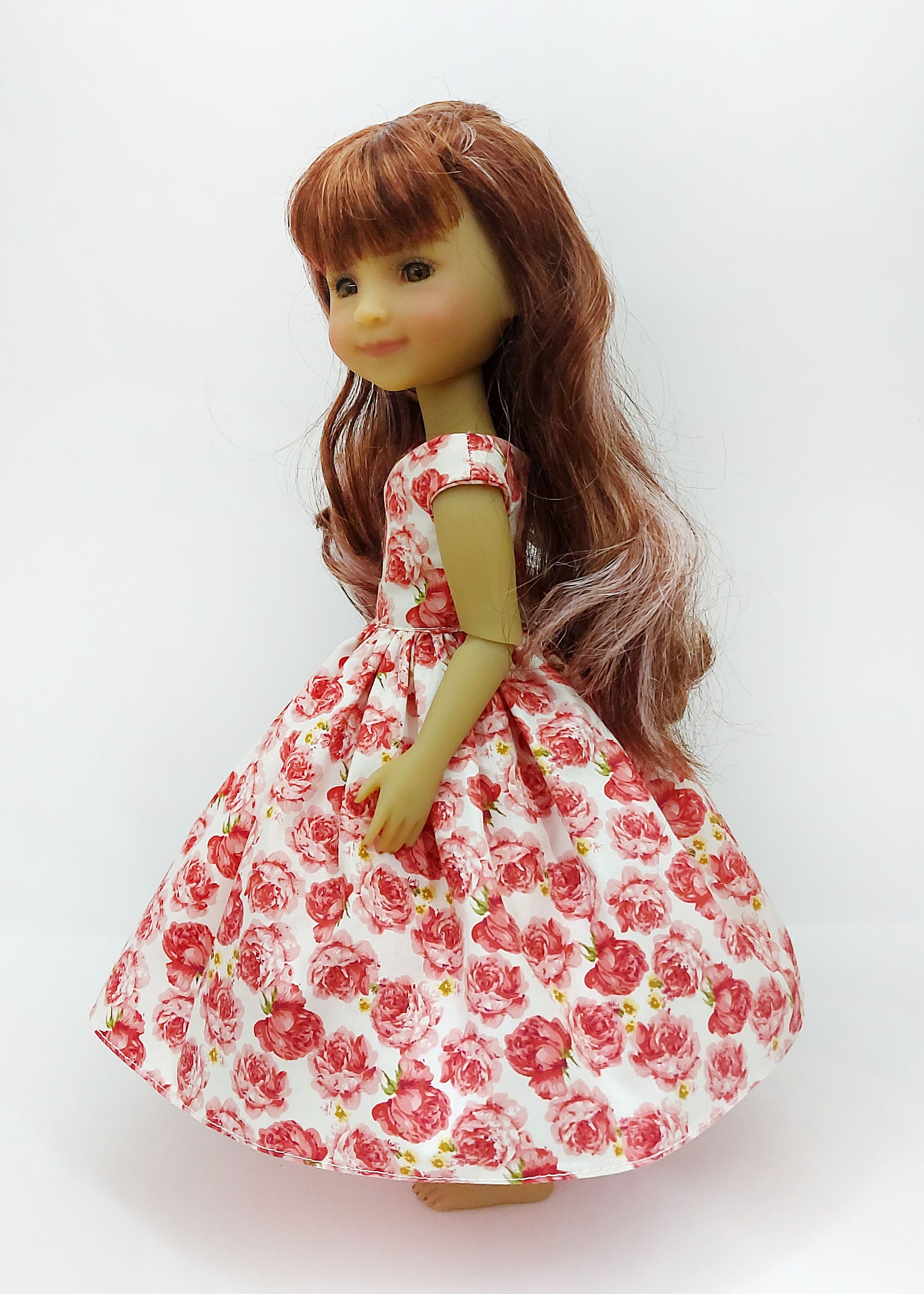 Evening Elegant Dress for Ruby Red Dolls, Hand-sewn From Cotton - Etsy