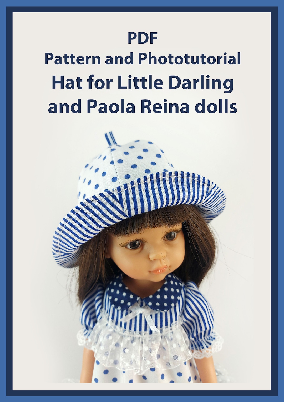 PDF Pattern and Photo Tutorial of a Hat for a Little Darling Doll for a ...