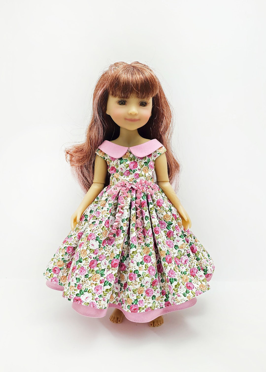 Evening Elegant Dress for Ruby Red Dolls, Hand-sewn From Cotton - Etsy