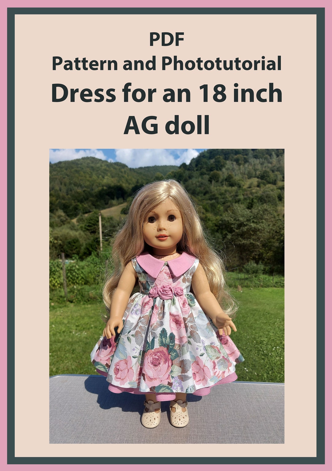 Pattern and Photo Tutorial Dress for AG Doll 18 Inches - Etsy
