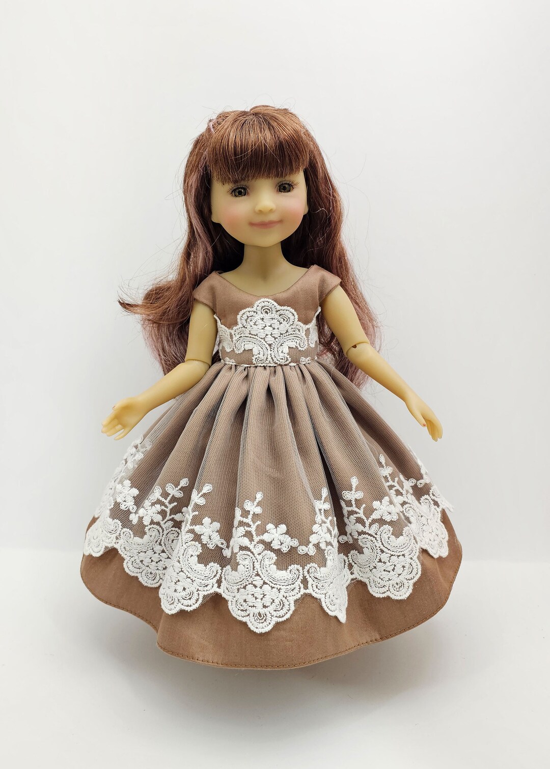 Evening Elegant Dress for Ruby Red Dolls, Hand-sewn From Cotton - Etsy