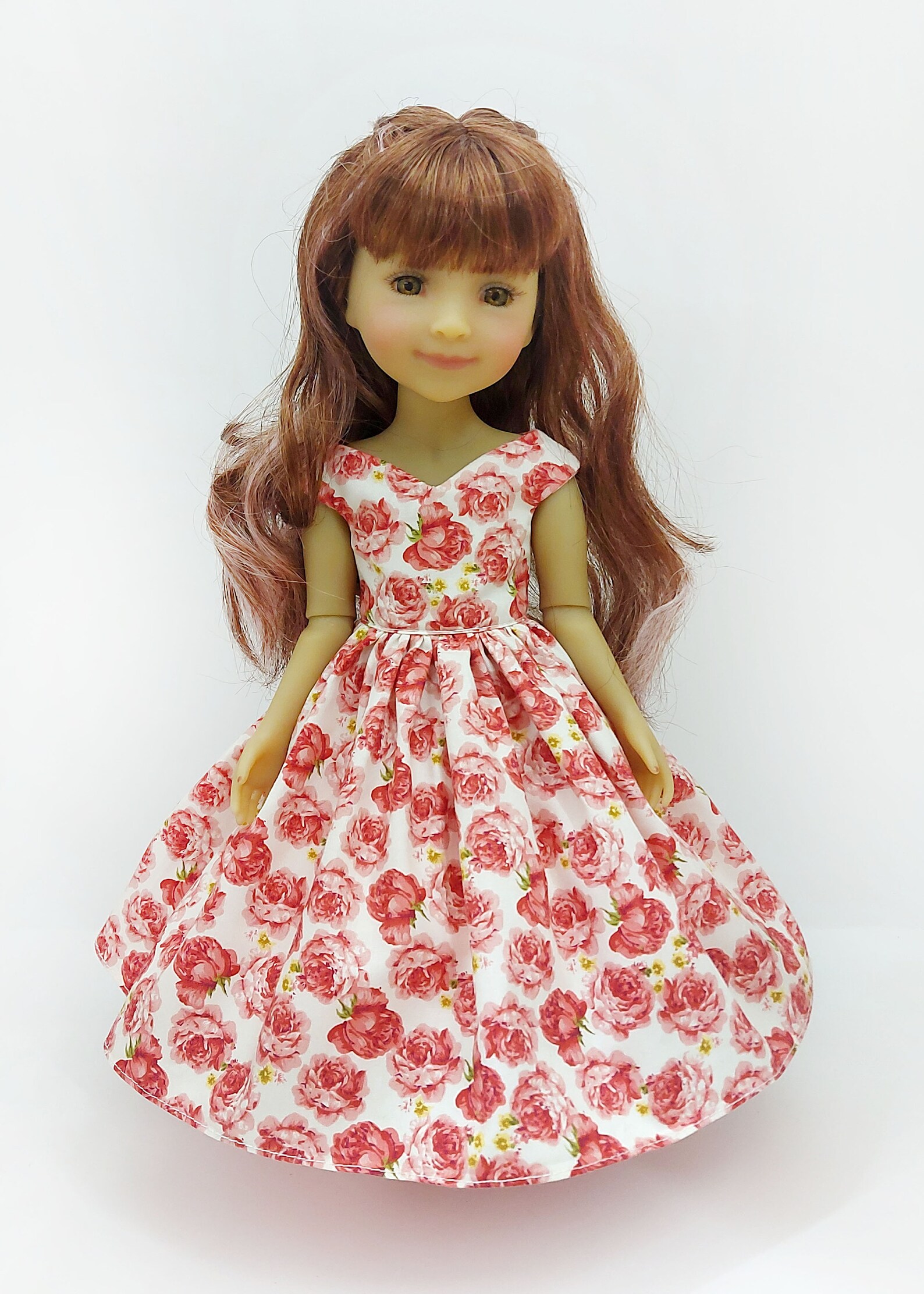 Evening Elegant Dress for Ruby Red Dolls, Hand-sewn From Cotton - Etsy