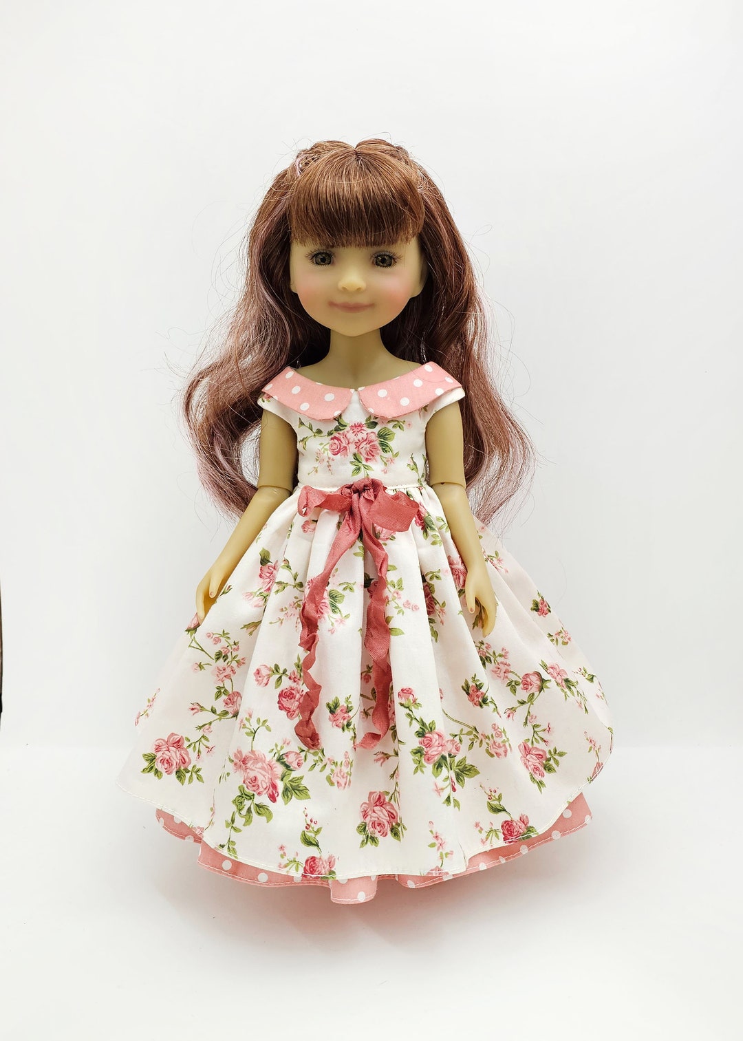Evening Elegant Dress for Ruby Red Dolls, Hand-sewn From Cotton - Etsy
