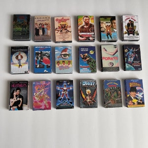 Retro VHS 80's Movies Mini Magnets Classic Cult Movies VHS Tape Covers ...