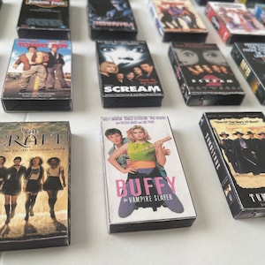 Retro VHS 90's Movies Mini Magnets Classic Cult Movies VHS Tape Covers ...