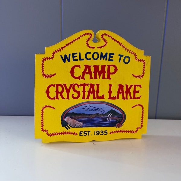 Welcome to Camp Crystal Lake Sign - Etsy