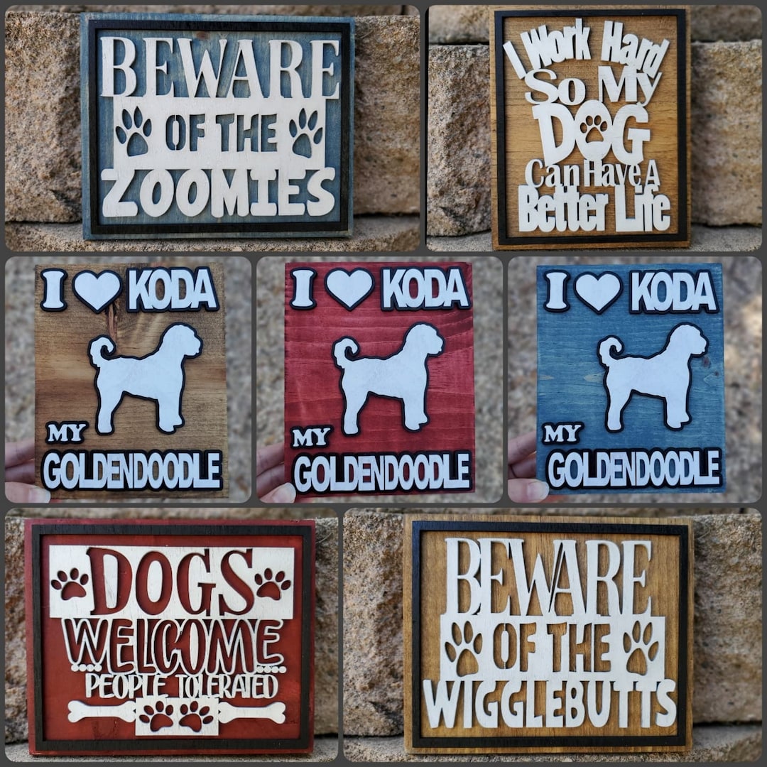 Rustic Handmade Wood Dog Sign for the Dog Lover in Your House Color ...