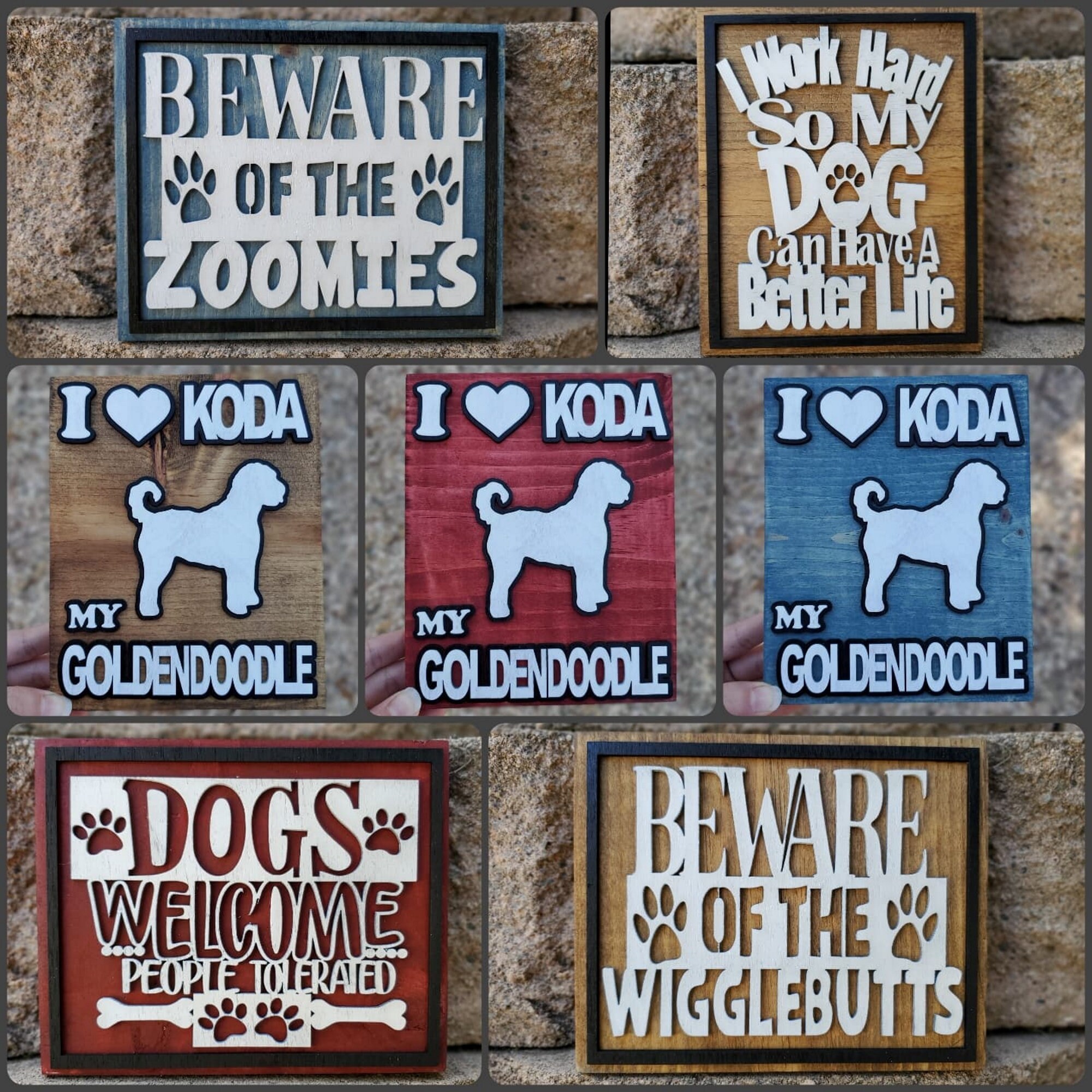 Rustic Handmade Wood Dog Sign for the Dog Lover in Your House - Etsy UK