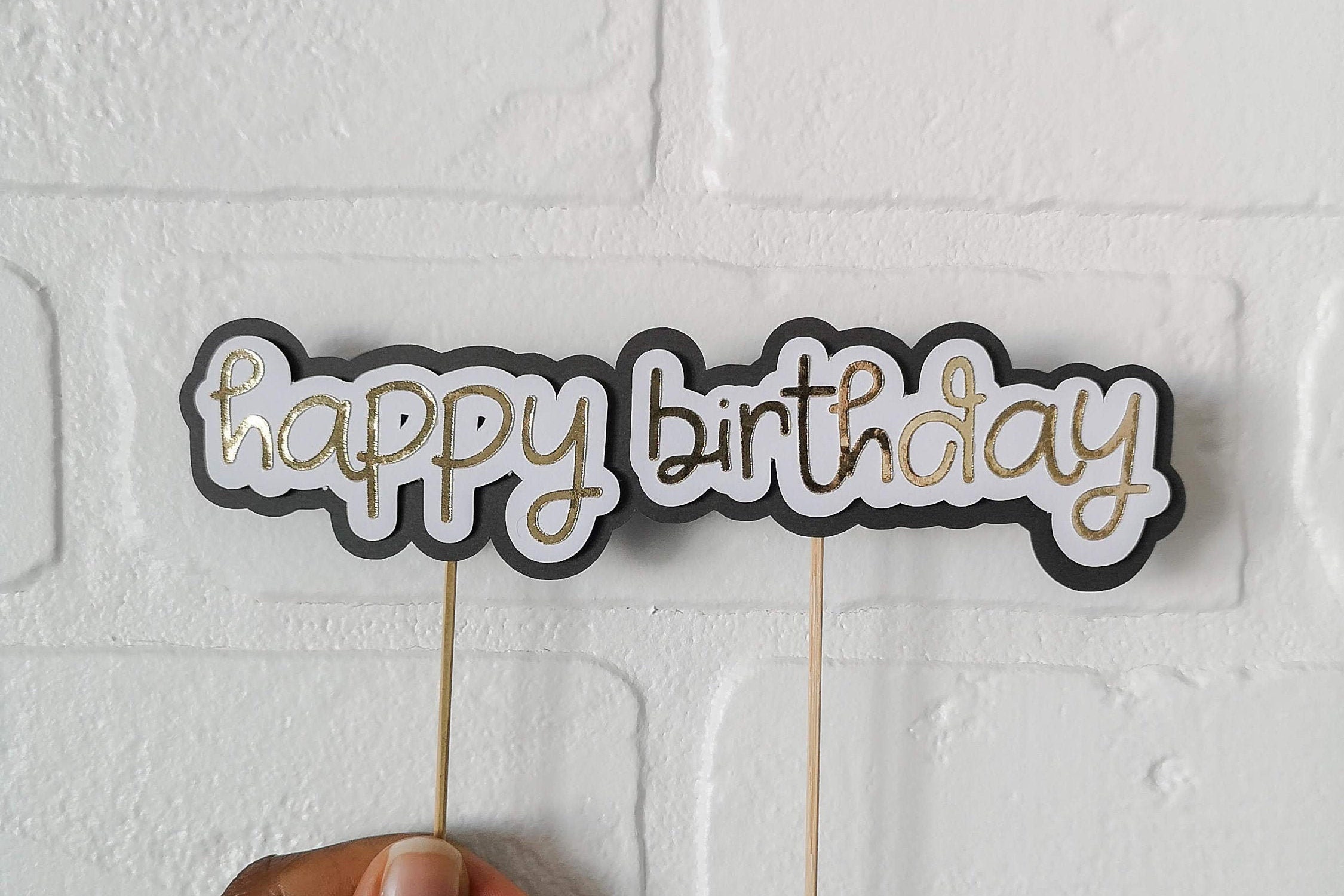 Happy Birthday Cake Topper Paper Topper Birthday Party | Etsy