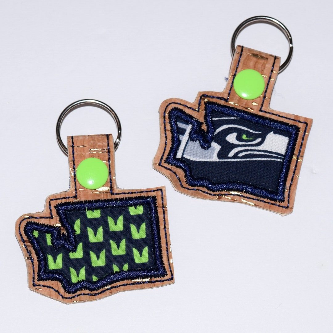 WA State Seahawks Keychain, PNW Gift for Him, Gift for Dad, Luggage Tag ...