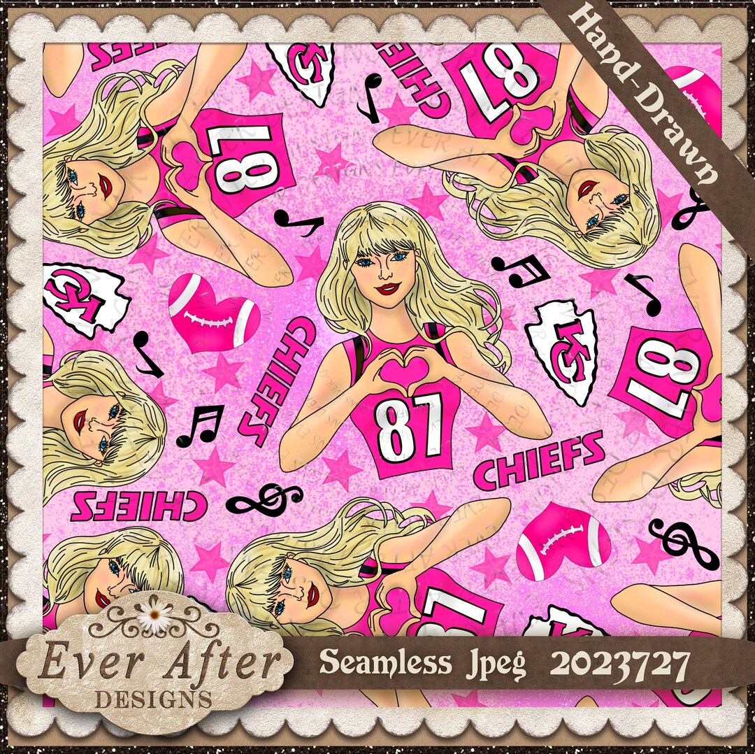 Taylor Swift Swifty Chiefs Football Kansas City 87 Kelce, Sub File Hand ...