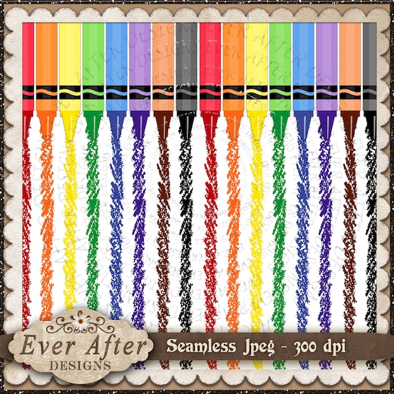 12x12 Seamless Fabric Crayon Drip School Digital Download File - Etsy