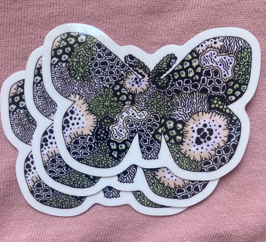 Lichen Moth, Sticker! - Etsy