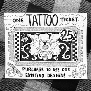 Tattoo Ticket - Etsy