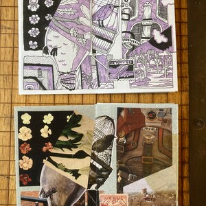 Paper Garden, Reversible Collage Zines - Etsy