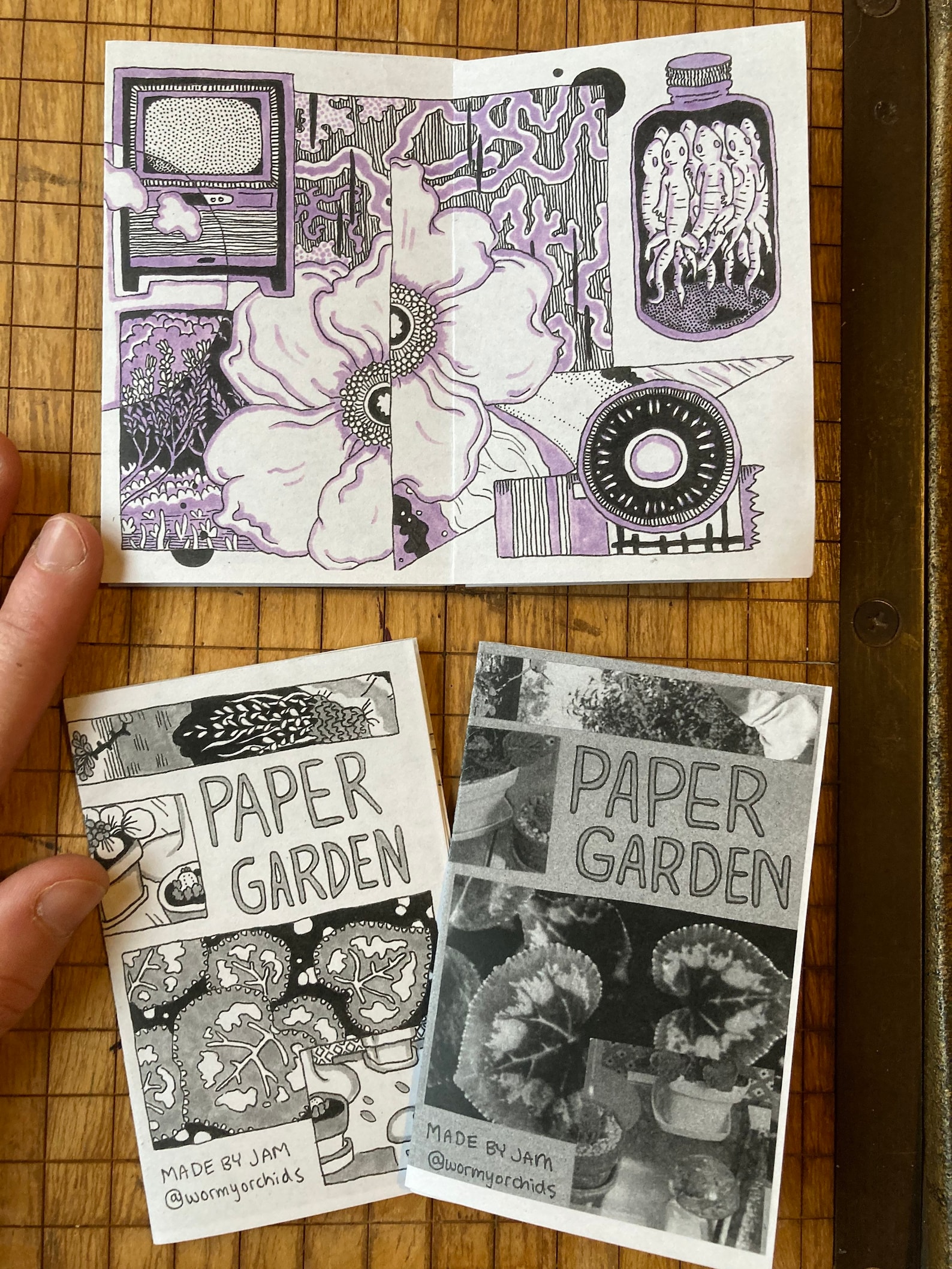 Paper Garden, Reversible Collage Zines - Etsy