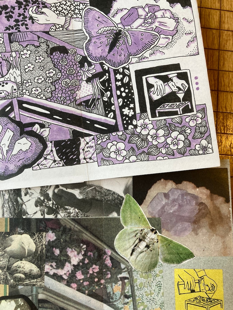 Paper Garden Reversible Collage Zines | Etsy