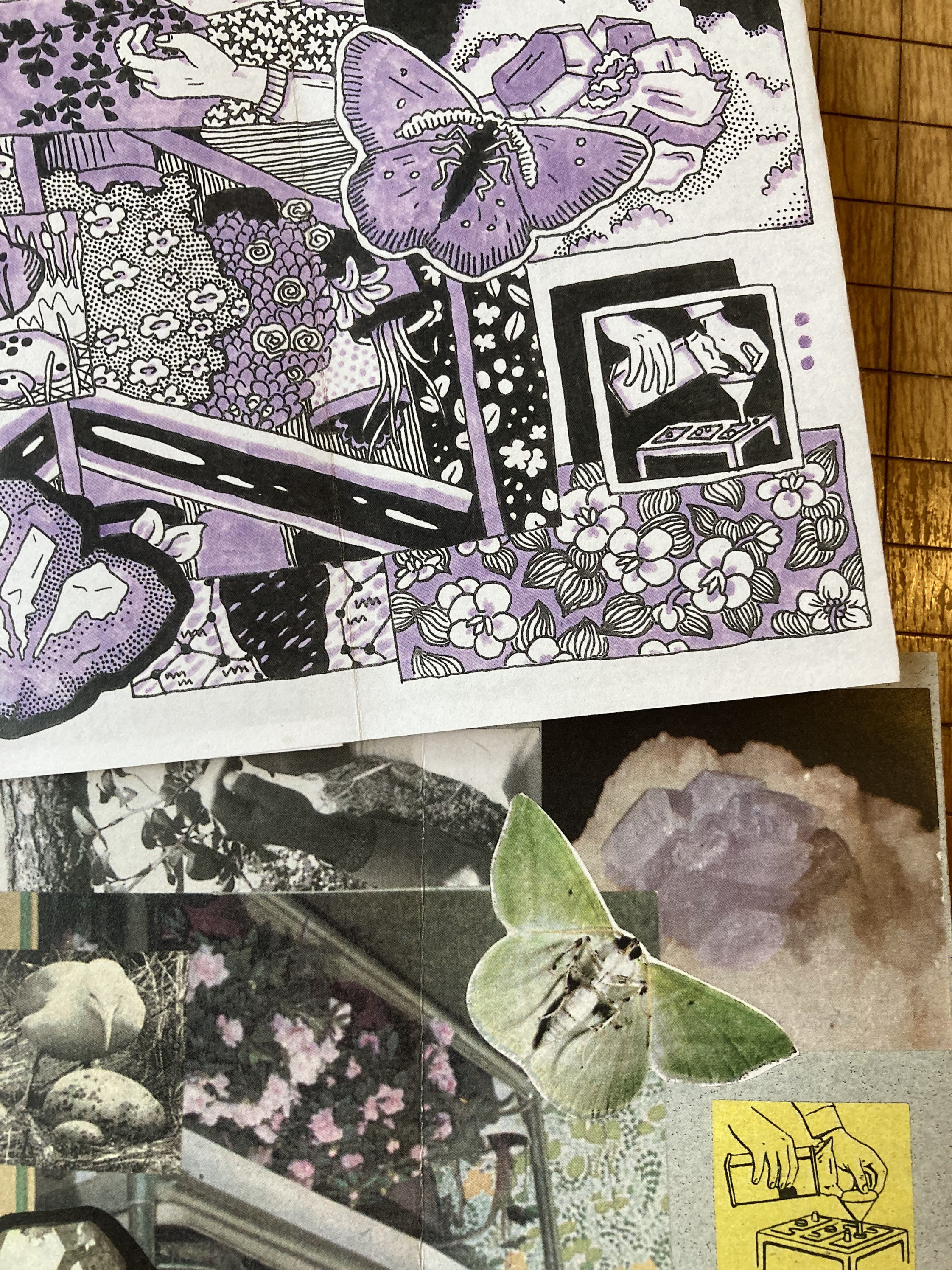 Paper Garden, Reversible Collage Zines - Etsy