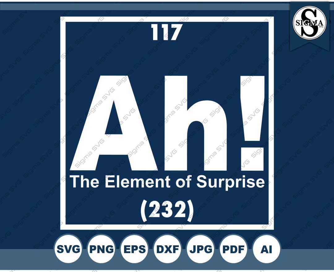 Ah! the Element of Surprise SVG - Funny Sarcastic Cricut File (digital ...