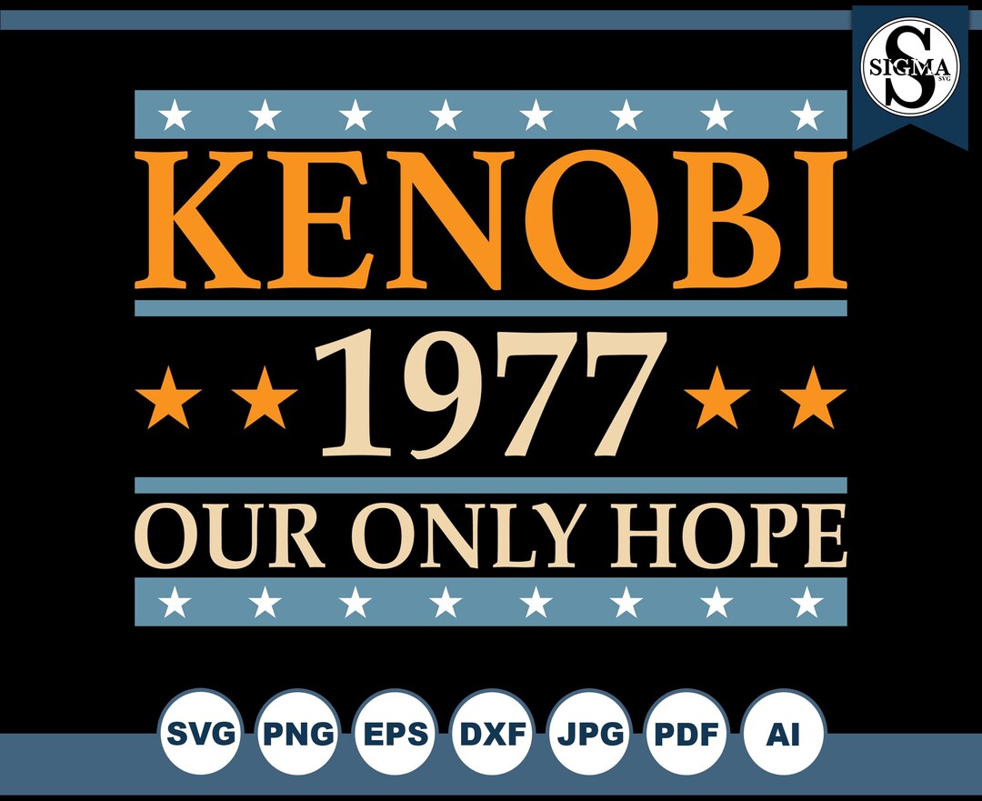 Kenobi 1977 SVG: Star Wars Clipart (digital Download) - Etsy