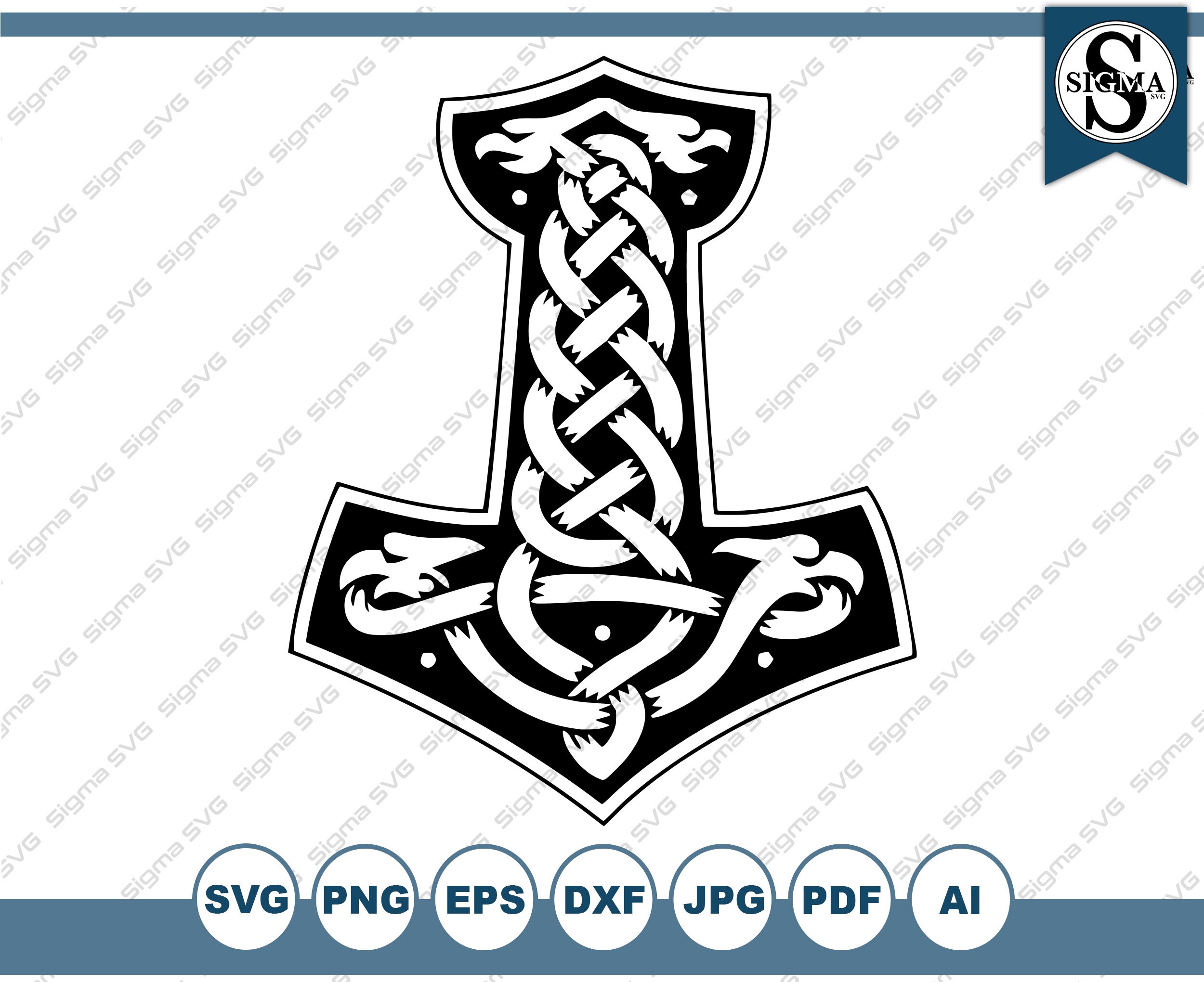 Viking Thor Mjilnor Hammer Svg mjilnor Vector Viking Svg - Etsy