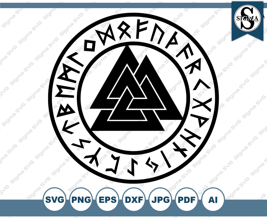 Norse Viking Valknut Svg - Valknut Vector - Viking Svg - Norse Viking ...