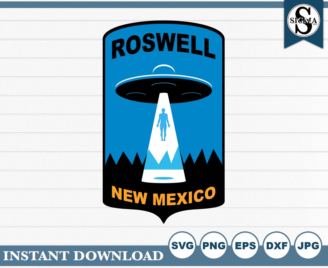 Roswell UFO SVG: Alien Clipart, Cricut & Silhouette (digital Download ...