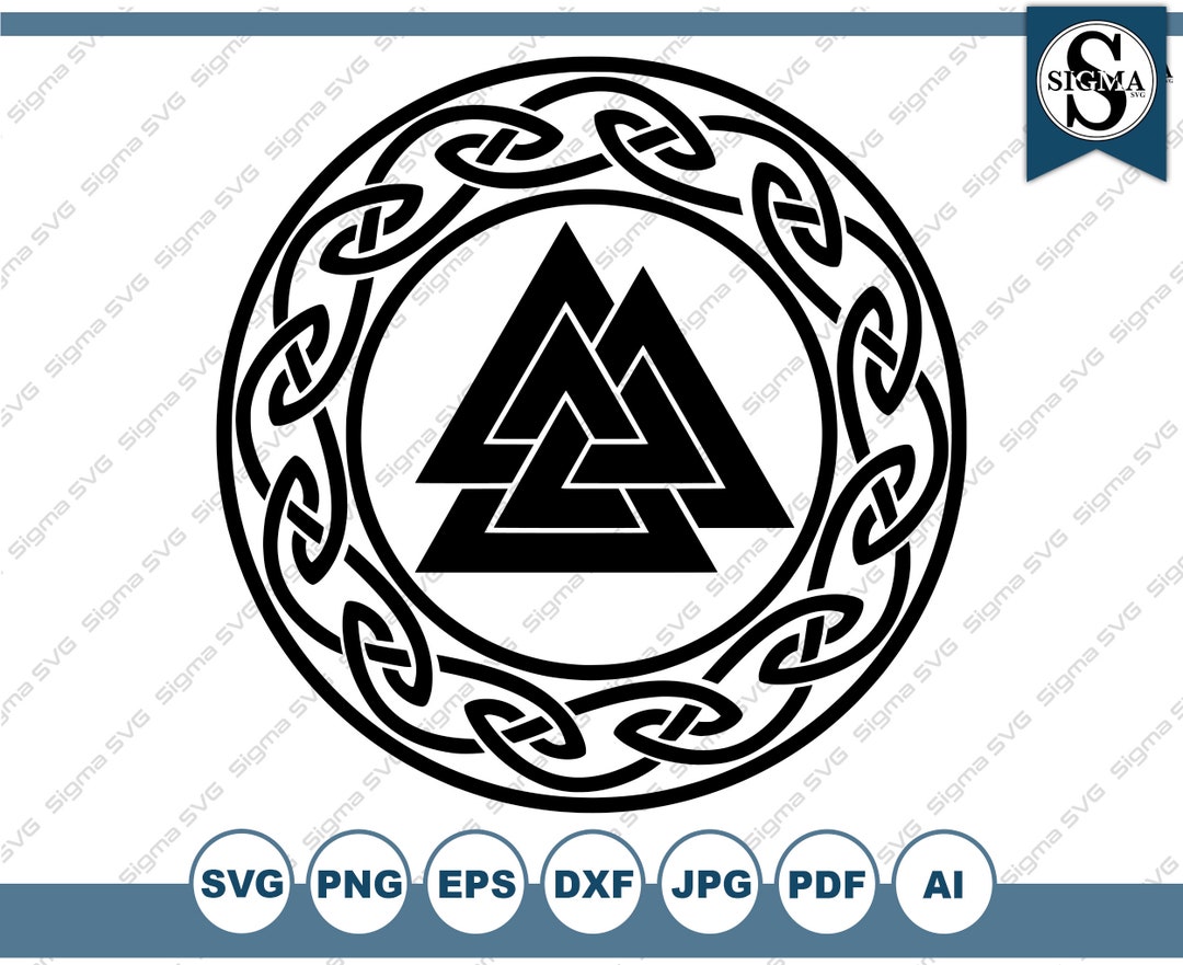 Norse Viking Valknut Svg - Valknut Vector - Viking Svg - Norse Viking ...