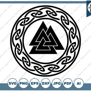 Norse Viking Valknut Svg - Valknut Vector - Viking Svg - Norse Viking ...