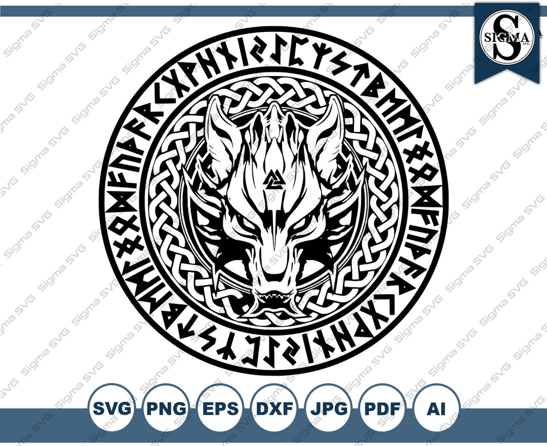 Fenrir Runes Viking Svg Odin Vector Viking Svg Norse Viking Symbol Svg ...