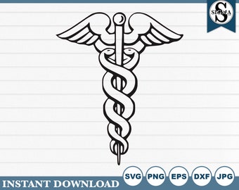 Medical Symbol Svg Caduceus Svg MD Svg Star of Life Svg - Etsy
