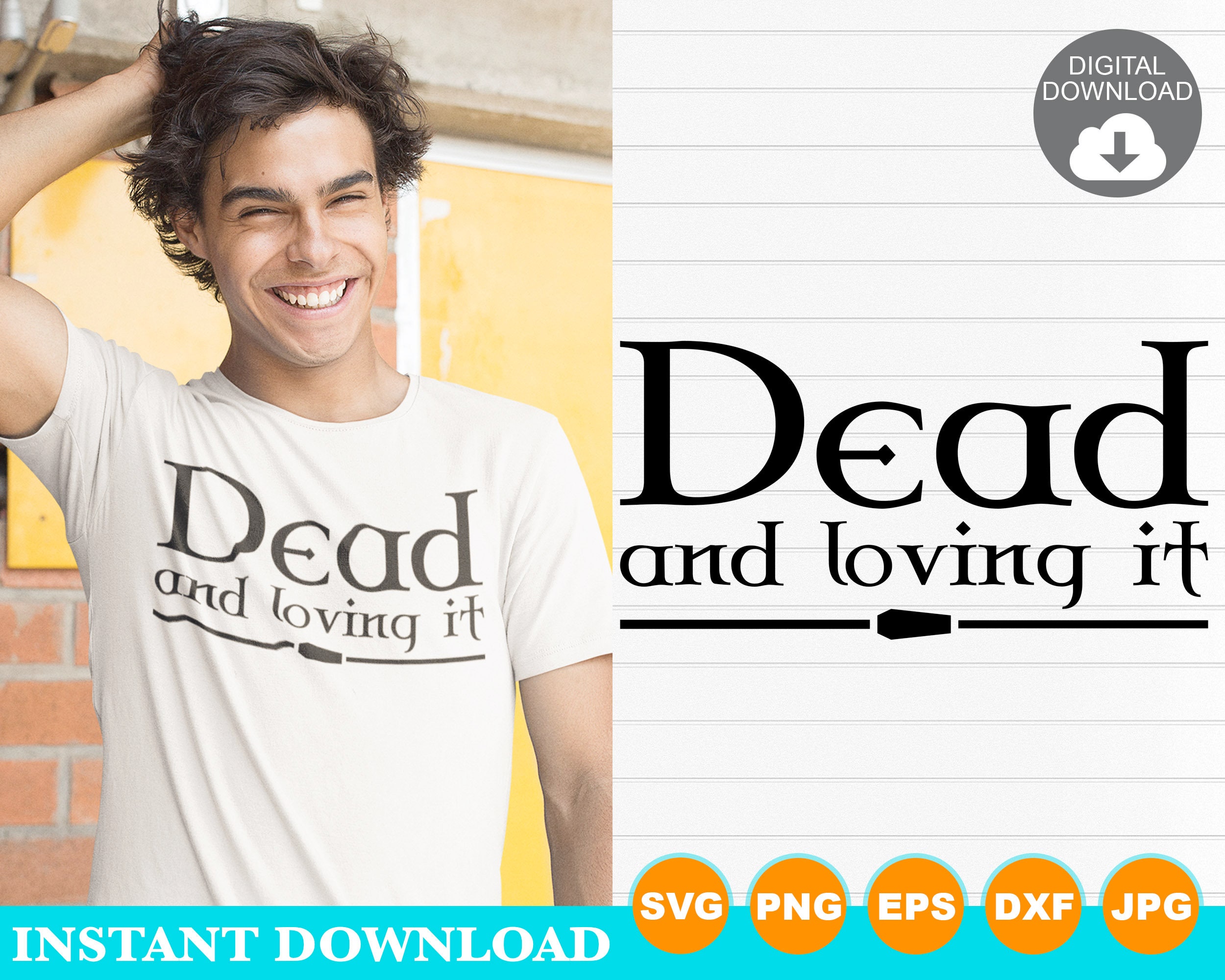 Dead and Loving It SVG – Goth Clipart for Cricut, Silhouette (digital ...