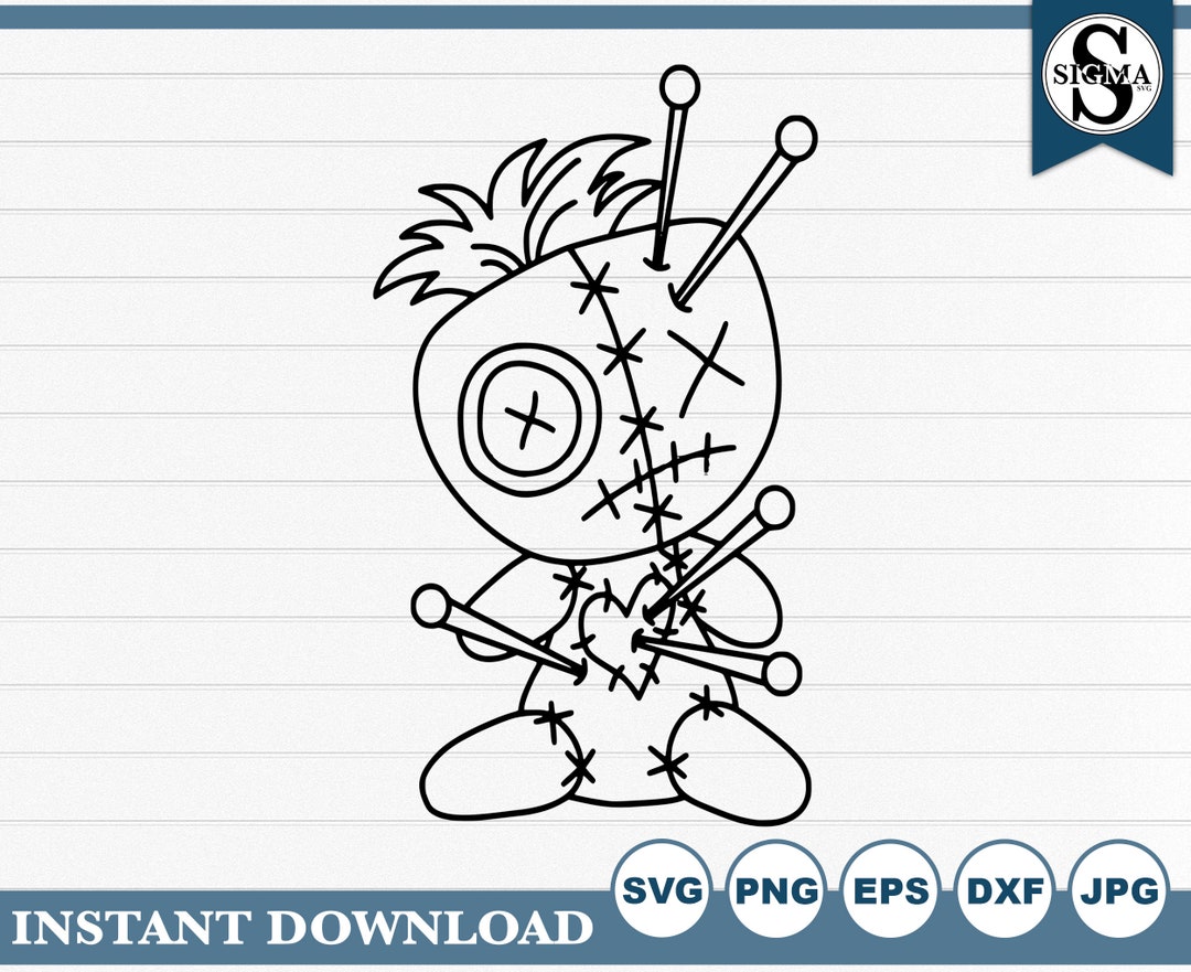 Voodoo Doll SVG File: Halloween, Gothic, Witchcraft Cut Files (digital ...