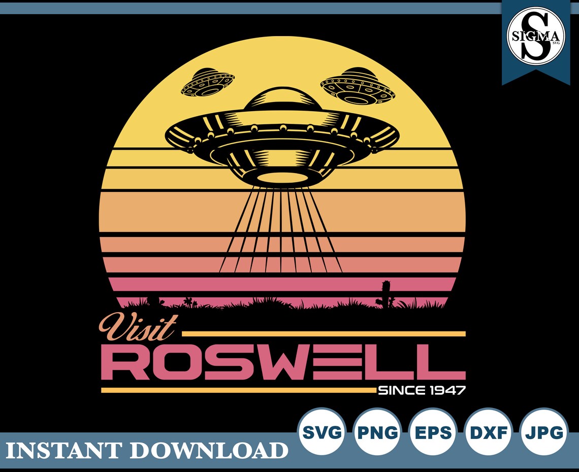 Visit Roswell SVG UFO Svg Roswell SVG Ufo Clipart Roswell - Etsy