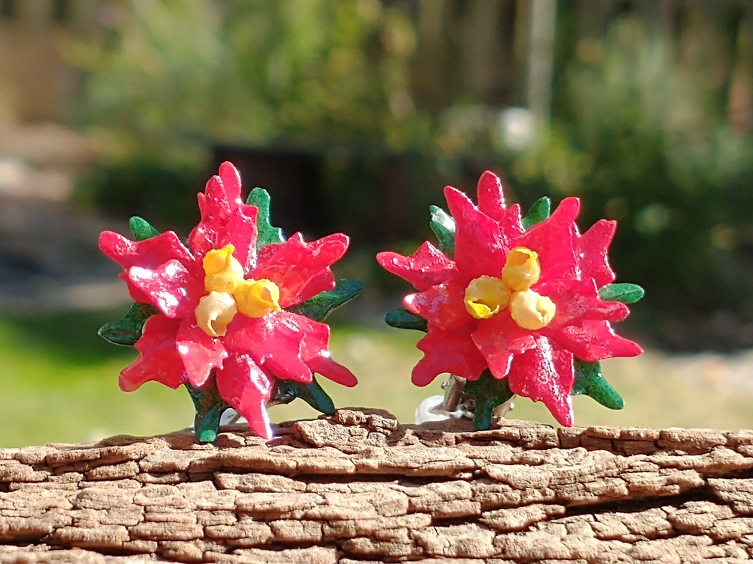 CCO6 - CLIP-ONS Red Poinsettias 4 - Etsy