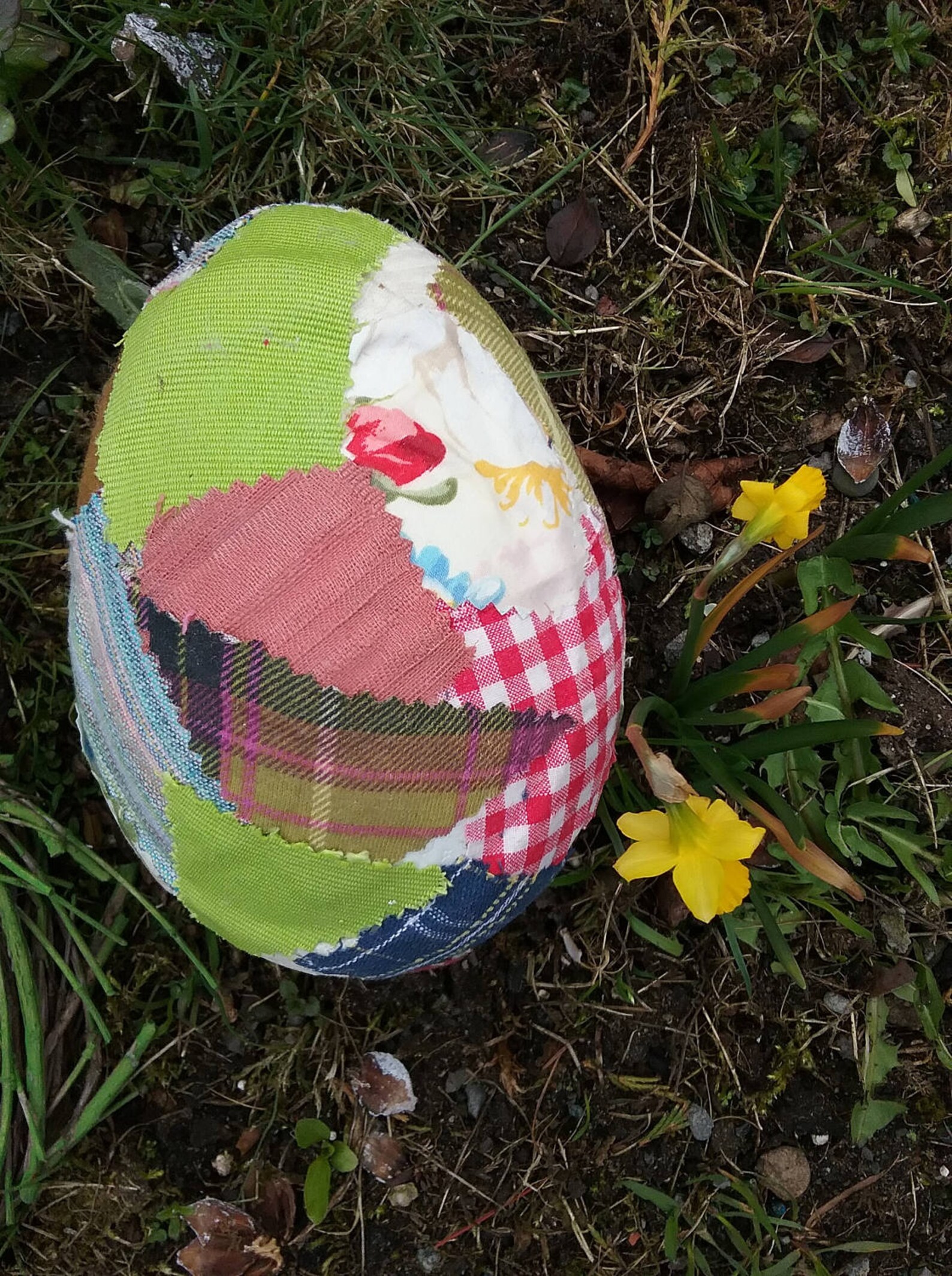 Sale 30% handgefertigt, Ostern, großes Osterei, Patchwork ...