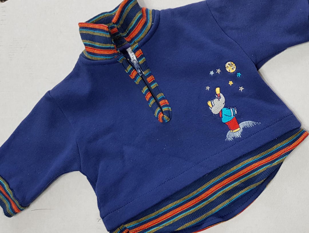 Christmas Sweater, Polo Shirt, Graphic BABAR, Blue Orange, Colorful ...
