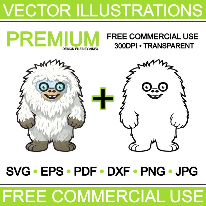 Icy Footsteps: the Hunt for the Yeti, Svg, Eps, Pdf, Dxf, Png, Jpg ...