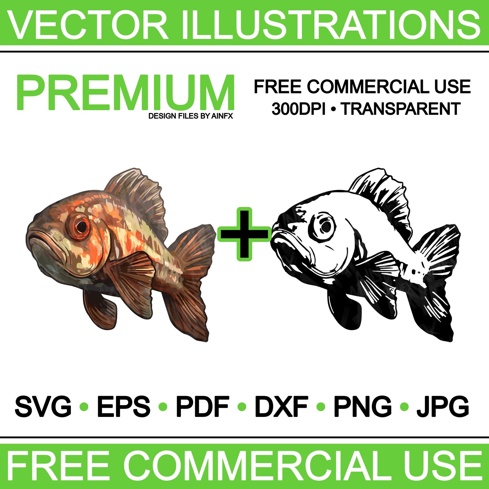 Scales and Tails: the Tale of Fish, Svg, Eps, Pdf, Dxf, Png, Jpg ...